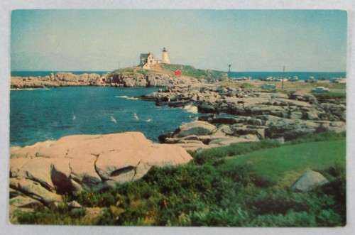 Rocks & Surf, Nubble Light, York Beach, ME Maine Postcard (#5087) | eBay