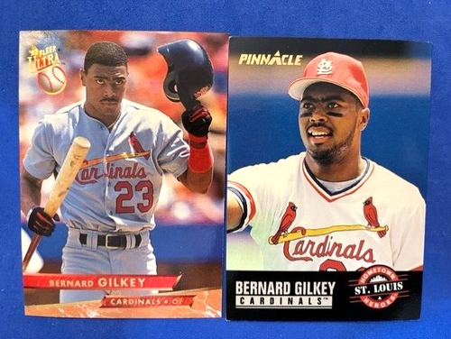 MLB - Bernard Gilkey 1993 Fleer Ultra & 1993 Pinnacle Hometown Heroes ...