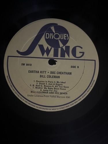 SIGNED Eartha Kitt Don Cheatham Bill Coleman Vinyl Paris 1950 & 1956 ...