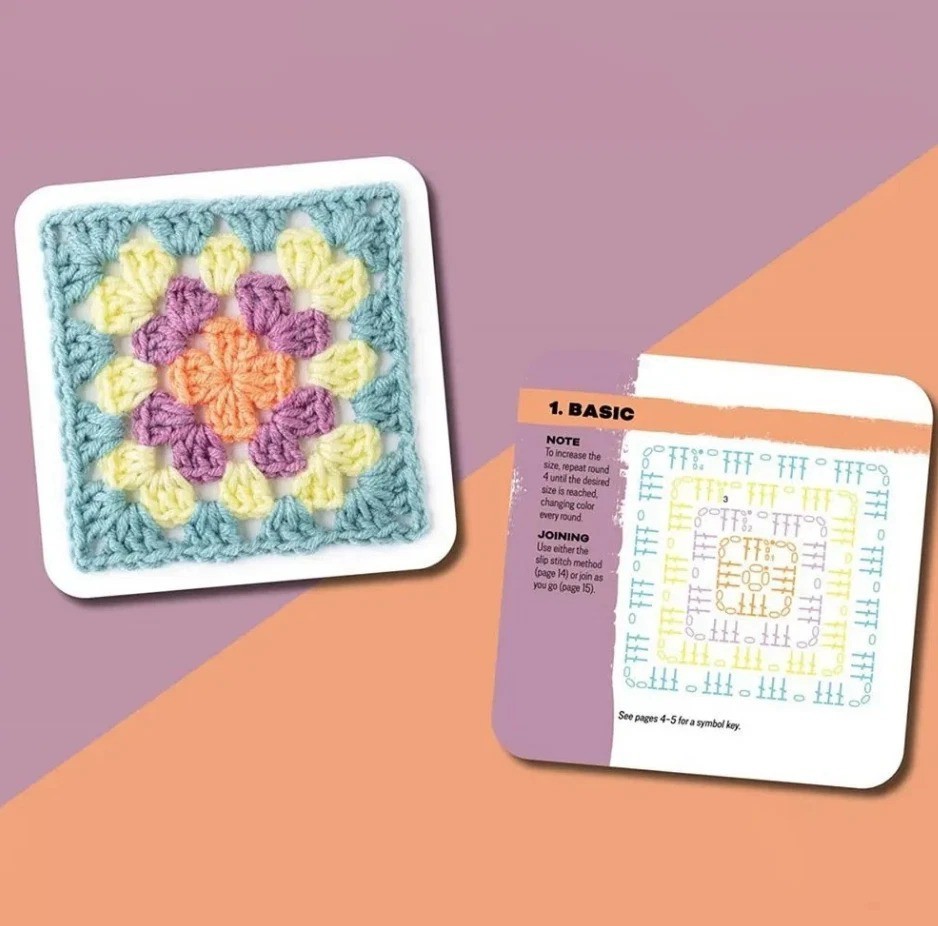 The Granny Square Card Deck 50 Mix & Match Designs, Square Card Deck ...