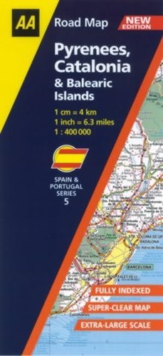 Pyrenees, Catalonia and Balearic Islands (AA Road Map Spain & Por by ...