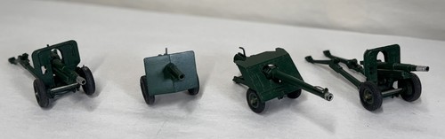 4x Vtg Britains LTD Toy Military Field Gun Cannon Howitzer Artillery ...