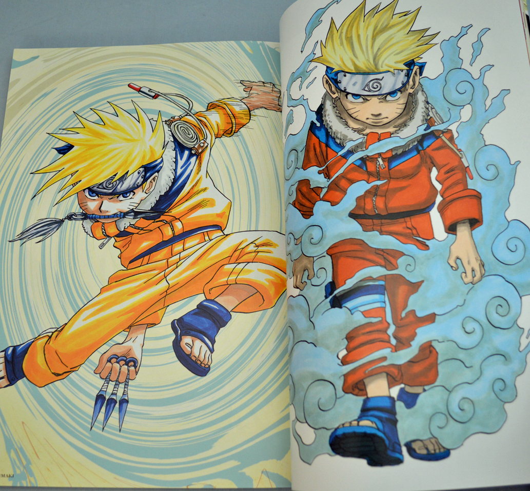MASASHI KISHIMOTO Illustrated Art Works Book Uzumaki NARUTO w/Pinup new ...
