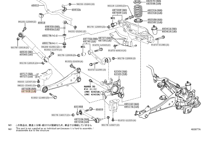 TOYOTA Genuine OEM RAV4 2013-2018 Rear Trailing Arm Assy Right & Left ...