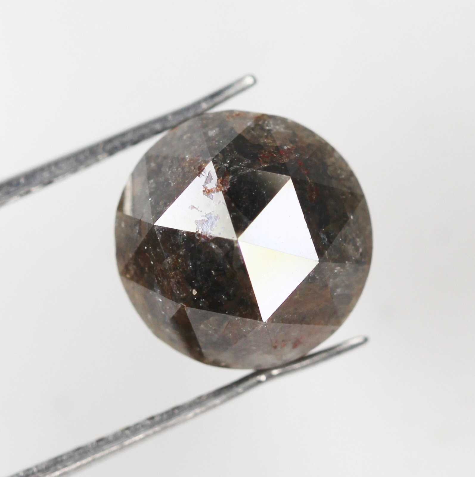 4.12 Ct Natural Loose Round Rose Cut Diamond Brown Color Rustic Diamond ...