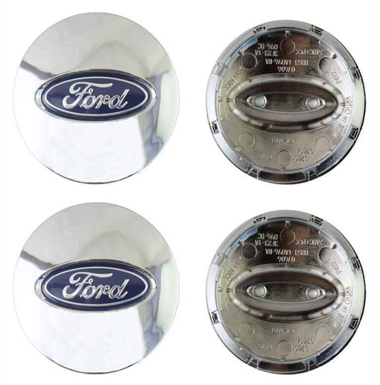 4X Wheel Centre Caps Hub Caps Car Rim Badge Emblem 65MM Glossy Silver ...