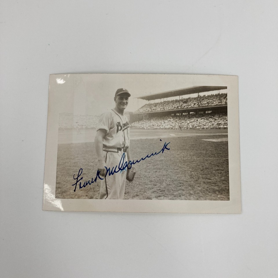 Frank McCormick Signed Original 1946 Snapshot Photo Cincinnati Reds JSA ...