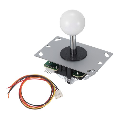 Octagonal Gate + Ball Top Game Joystick with Harness Dust Cover White 4 ...