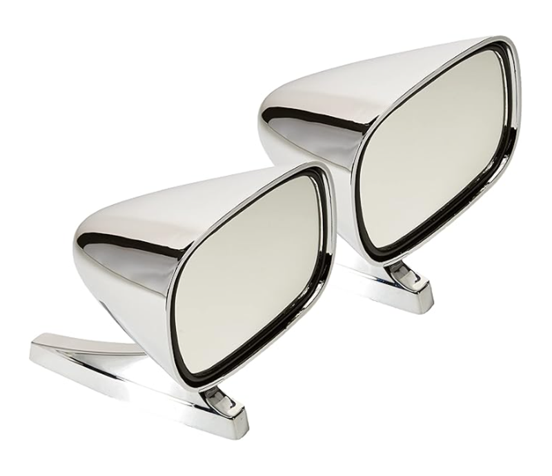 UNIVERSAL CHROME SPORT MIRRORS CLASSIC VINTAGE MUSCLECAR HOTROD LH&RH ...