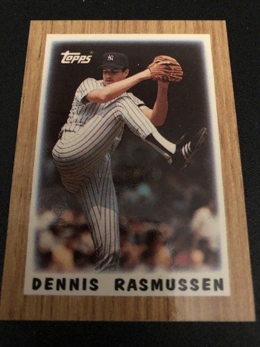 1987 Topps MINI Leaders #66. Dennis Rasmussen. New York Yankees. NM/M ...