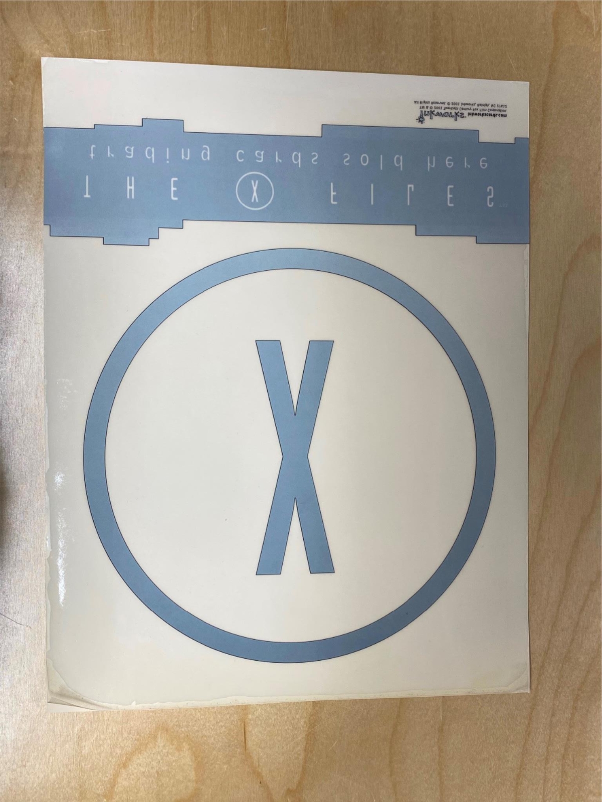 RARE 2001 Retailer Promo X FILES Cards 8x11 WINDOW CLING Mulder Scully ...