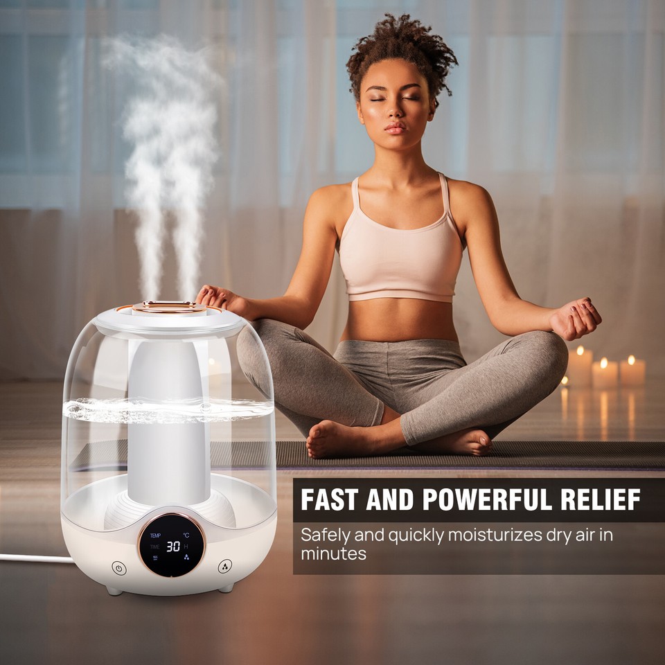 3L Humidifier Top Fill Large Home Office Cool & Warm Mist W/Humidistat DIffuser | eBay