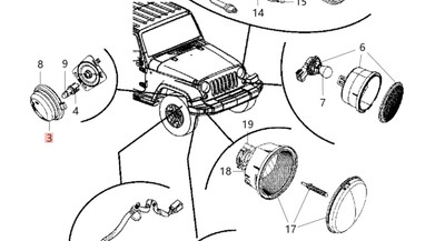 07-18 OEM Jeep Wrangler Side Marker Light Assembly Front Driver Left ...