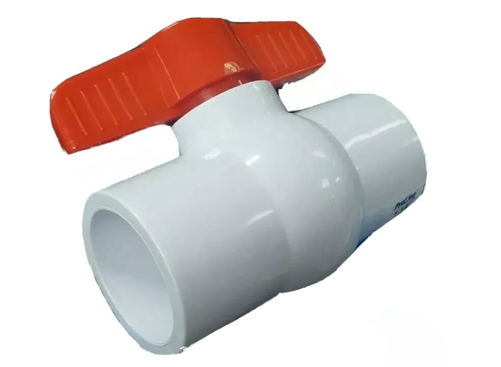 1'' Inline PVC Ball Valve, Compact T-Handle Shut-Off Valve Slip Sch 40 ...