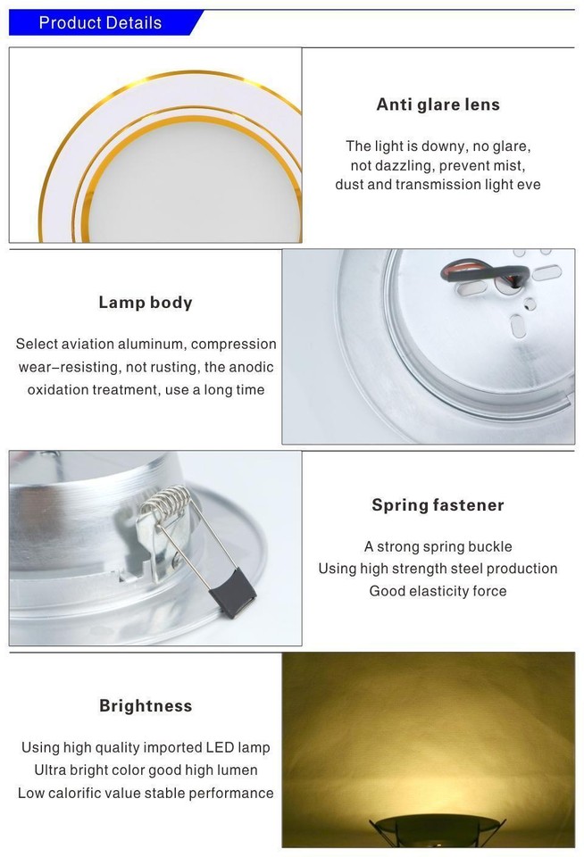 Led Downlight Round Recessed Ceiling Light Lighting For Home 5W-18W ...
