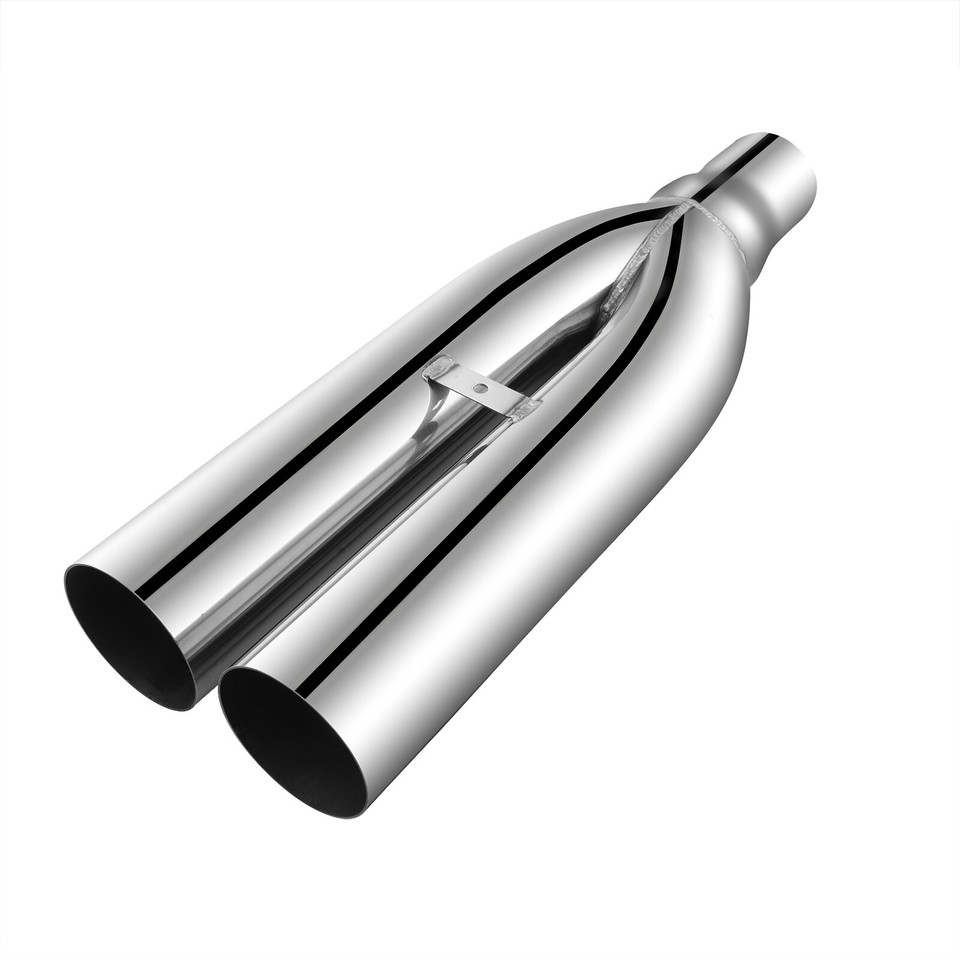 2.5" Inlet 3'' Outlet Blast Pipes Exhaust Muffler Tips Stainless Steel ...