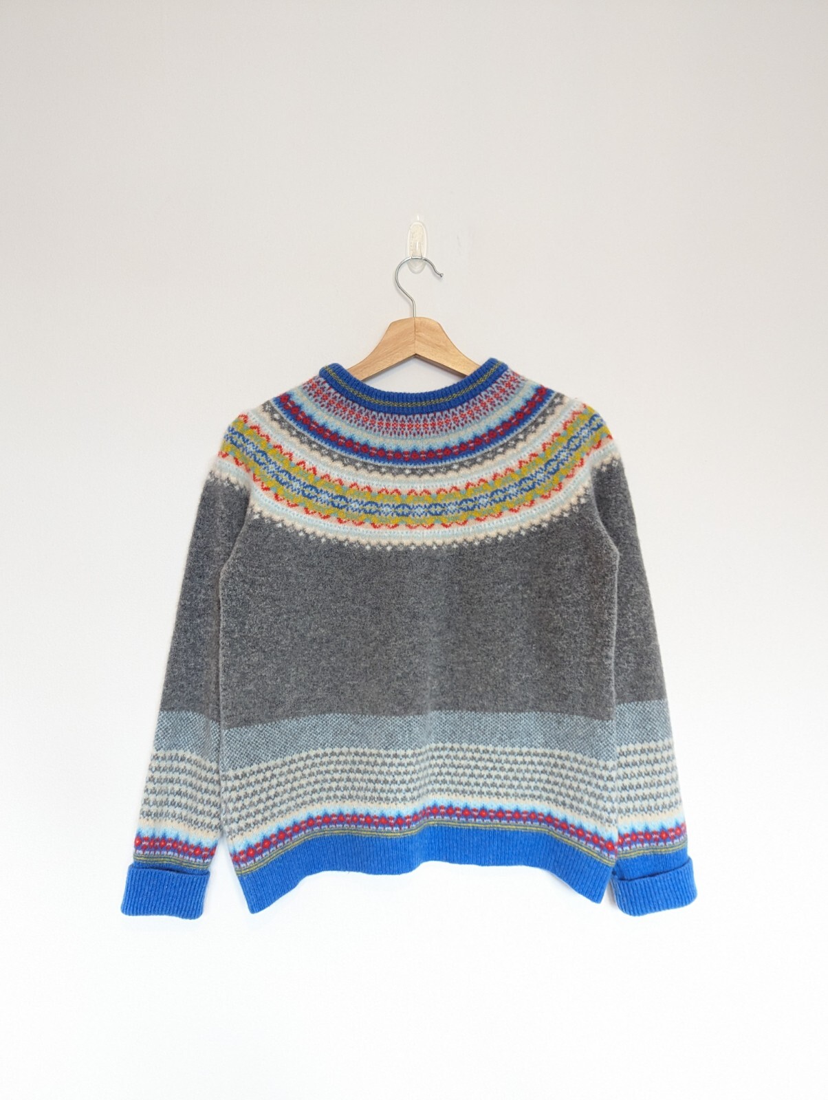 Eribe Alpine Fair Isle Jumper SIZE MEDIUM 100% Lambs … - Gem