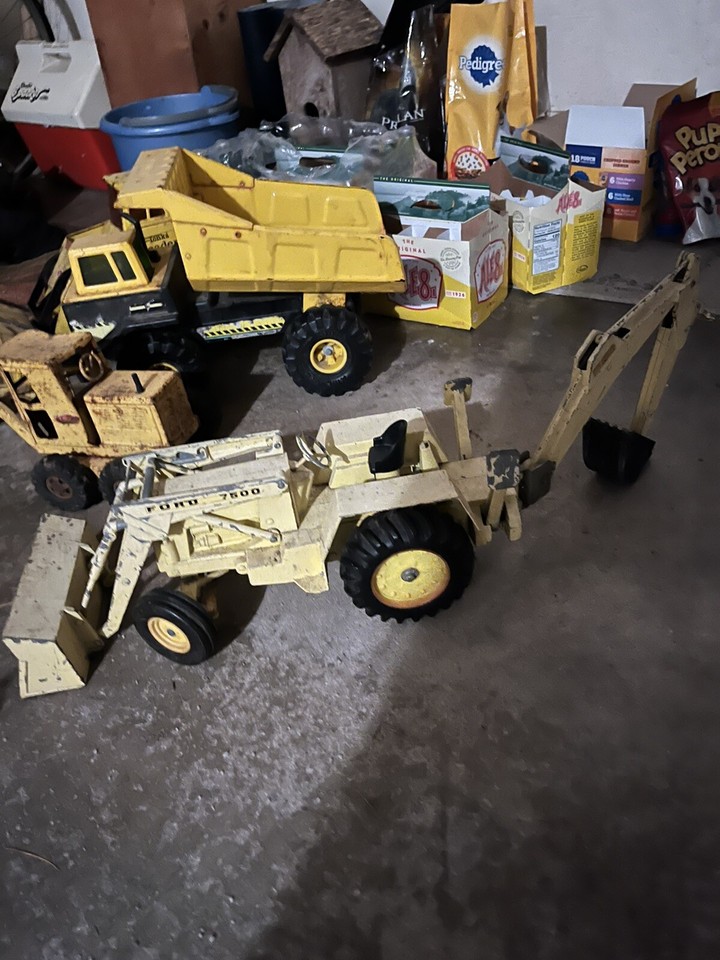 1970's Ertl Ford 7500 Front End Loader and Backhoe | eBay
