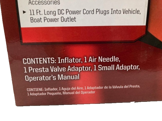 Craftsman Inflator 75114 Portable Air Pump 12v 30psi Red/Black | eBay