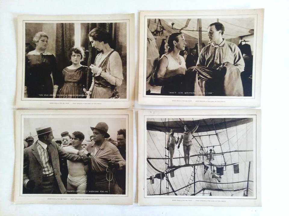 LURE OF THE CIRCUS.....1918 SERIAL.....12 LOBBY CARDS...4 TITLE CARDS ...