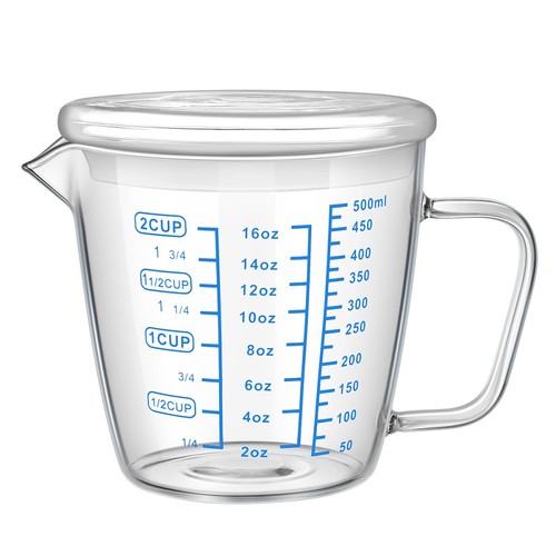High Temperature Resistant Glass Cup Microwave Measuring Measure Cups ...