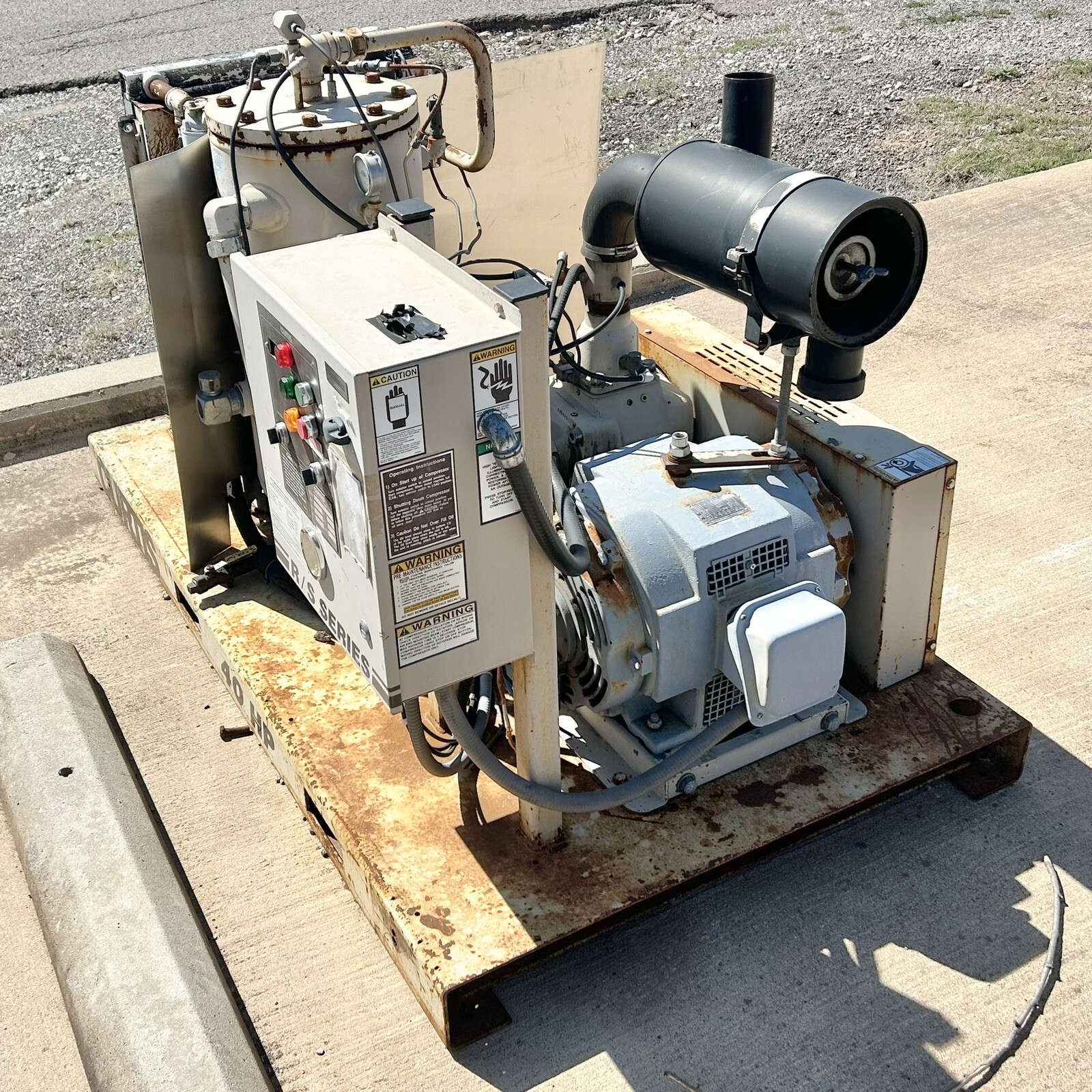 Curtis R/S40E 40HP Rotary Screw Air Compressor 170 CFM 125 PSI 575V For ...