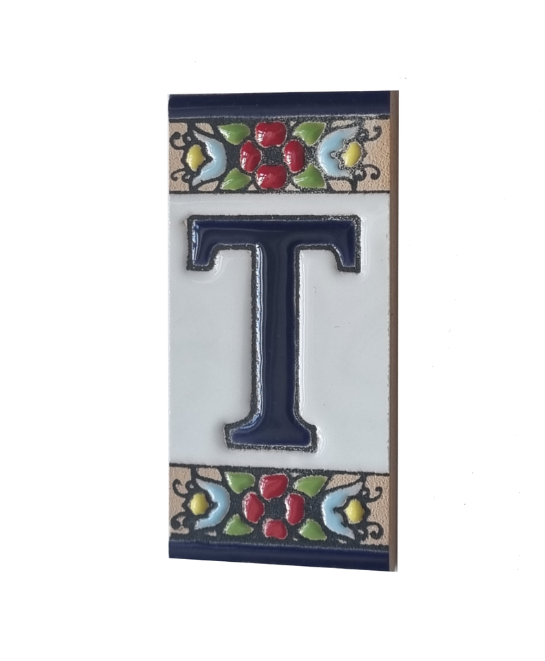 Hand-painted Ceramic Cherry Number Tiles 7.5 x 3.5 cm with Optional ...