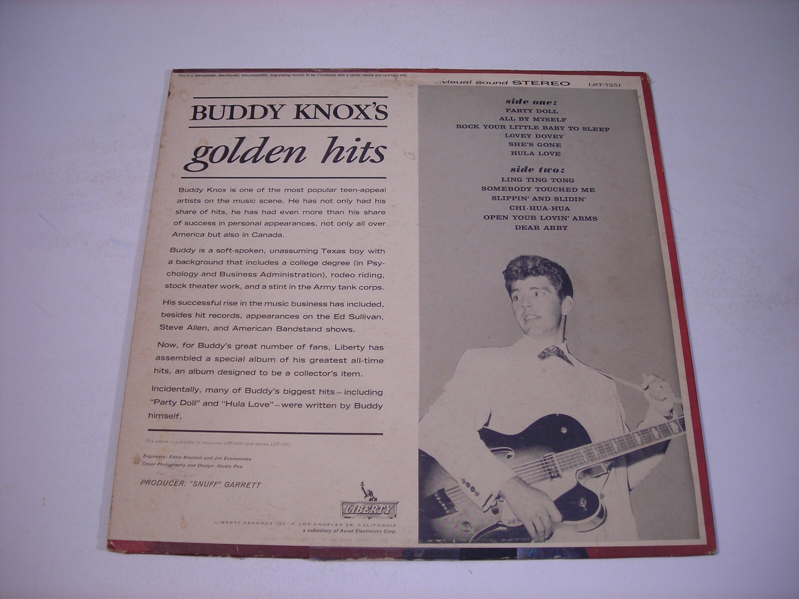 Buddy Knox's Golden Hits 1962 Stereo LP VG+ | eBay