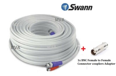 Swann HD up to 4K Video & Power BNC Cable 60ft / 18m + 1 x Connector ...