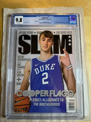 Cooper Flagg 1st SLAM CGC 9.8 Newsstand December 2023 not sports ...
