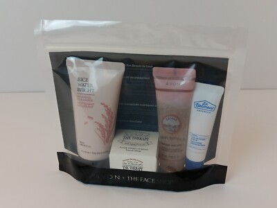 Avon The Face Shop Deluxe Beauty Sampler 4 pc Set cleanser body scrub ...