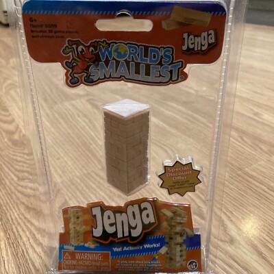 World's Smallest Jenga Classic Pocket Size Miniature Toy Block Building ...