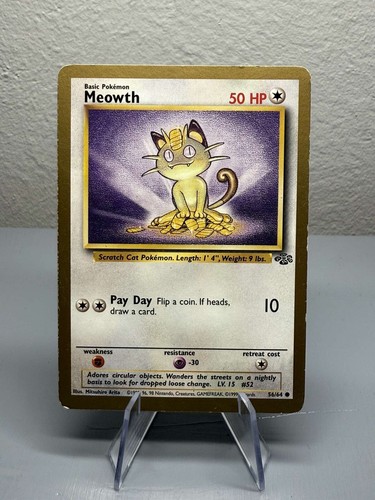 Meowth Gold Border Fruit Roll WOTC Promo - 56/64 | eBay