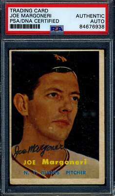 Joe Margoneri PSA DNA Signed 1957 Topps Autograph | eBay