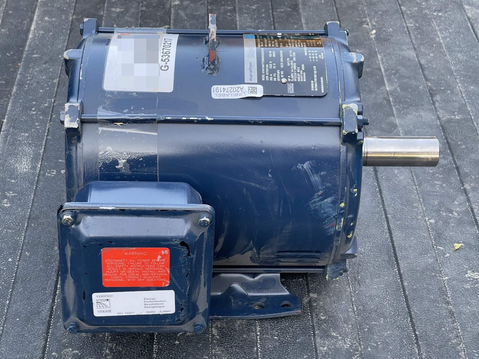 Marathon Globetrotter Motor 5 HP 3-Phase 1765-RPM 230/460-V 184T Frame ...