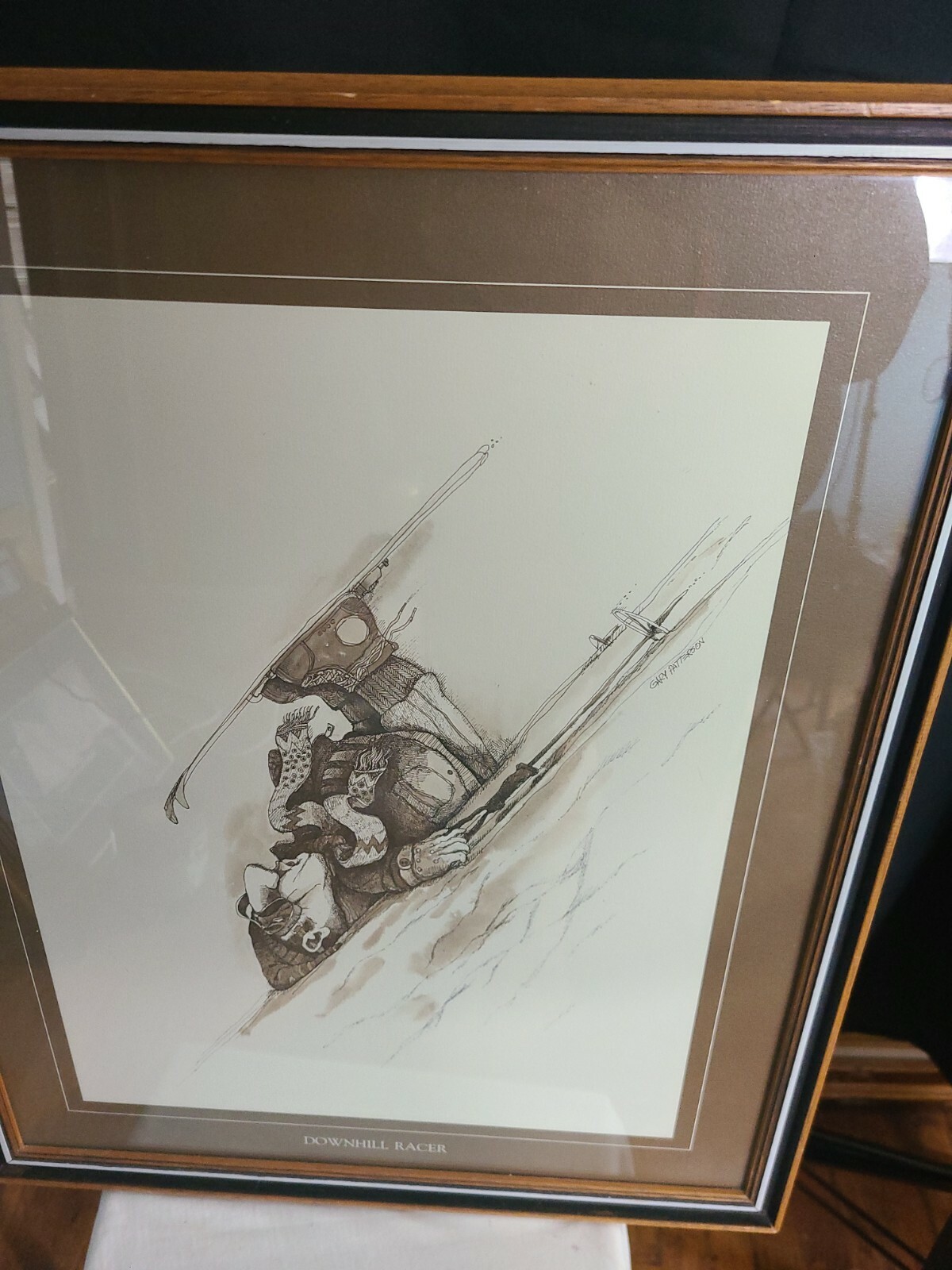 Gary Patterson Downhill Racer 1974 Sport Skiing Ski Vintage Large Print ...