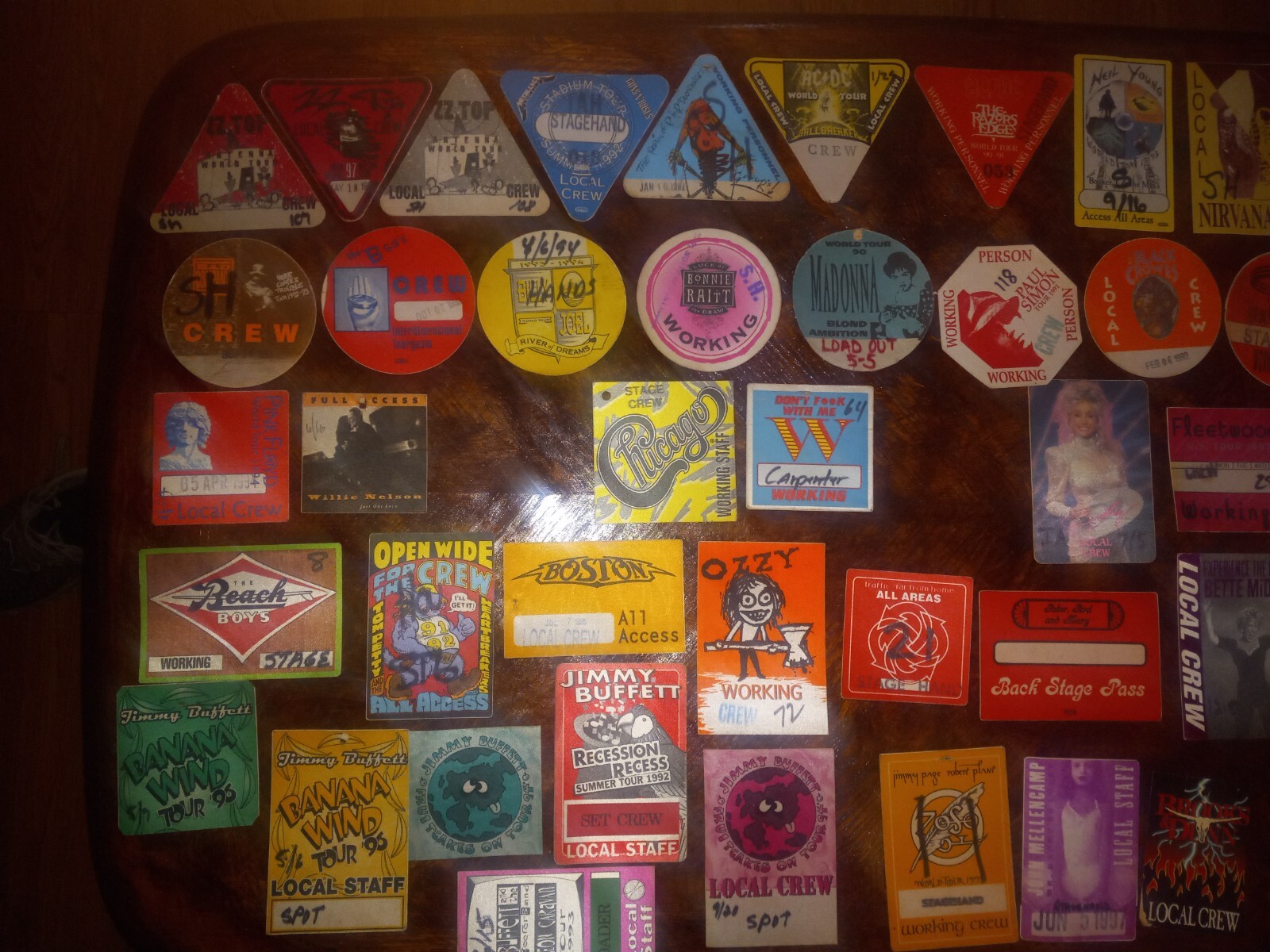 laminated concert passes, 90s, rock, country Houston summit | eBay