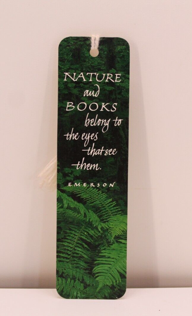 Vintage 1979 Hallmark Bookmark with Tassel Emerson Quote Nature Books ...