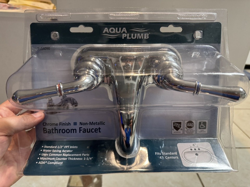 Aqua Plumb Fancy Lavatory Faucet with Teapot Handles, 4-Inch, Polished ...