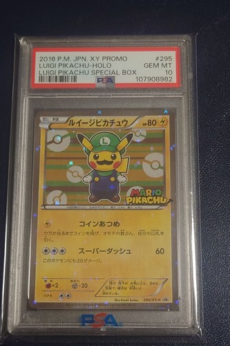 PSA 10 Pokemon card Luigi Pikachu: Promo XY-P 295/XY-P Promo Special ...