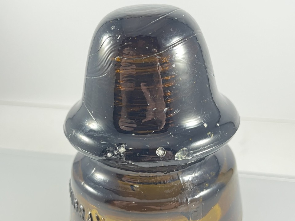 CD 162 PRETTY BROWN AMBER HEMINGRAY NO. 19 SDP GLASS INSULATOR | eBay