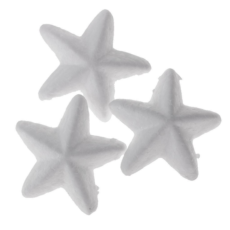 20 Pieces Star Shaped Polystyrene Styrofoam Foam Ornament | eBay Australia