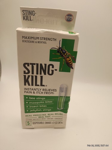 3x Sting Kill Disposable Swaps External Anesthetic Itch & Pain Relief Effective | eBay