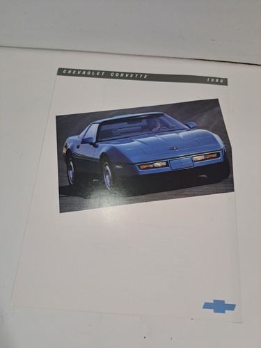 1986 C4 Chevrolet Corvette Sale Brochure Promo Flyer | eBay