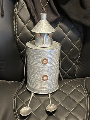 Crafty Folk Art Tin/Aluminum Man Wind Chime Steam Punk Decoration | eBay