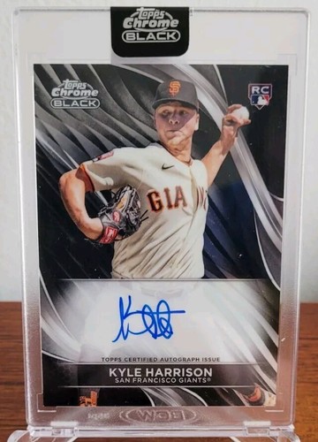 Kyle Harrison 2024 Topps Chrome Black Rookie On Card Auto Giants RC ...