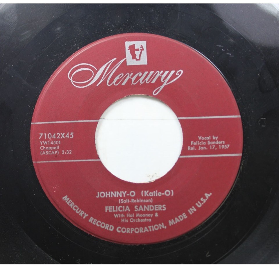 50'S & 60'S 45 Felicia Sanders - The Boy On The Dolphin / Johnny-O ...