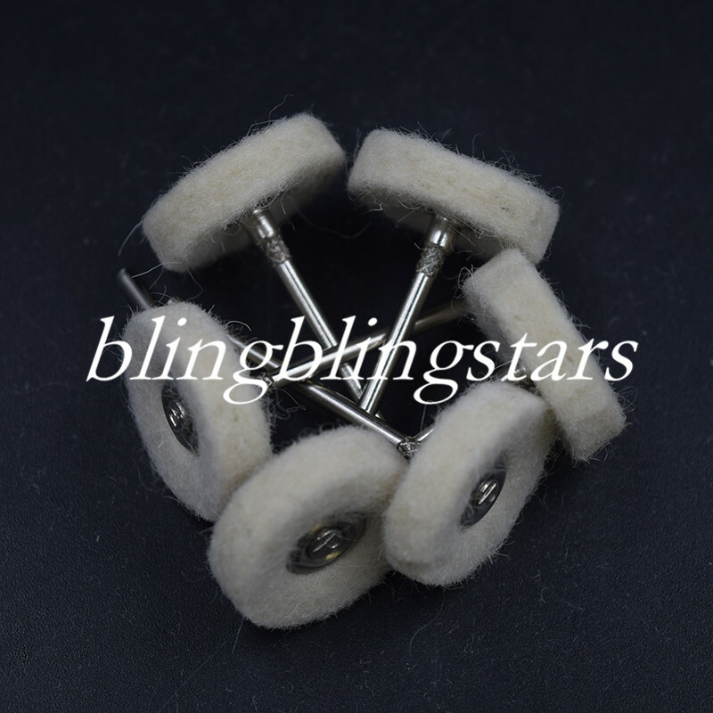 100 Pcs Dental Polishing Buffing Wheels Handle Contra Angle Wool Brush ...