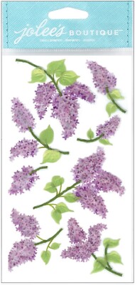Lovely Lilacs, flower, scrapbook stickers - Jolees 50-50028 | eBay