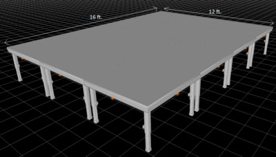 Cedarslink Professional Portable 12 X 16FT Riser Stage Kit System 23 ...